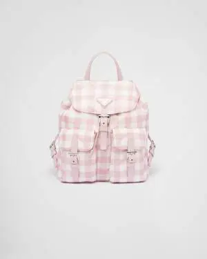 Prada Small Printed Re-Nylon Backpack - Alabaster Pink | Editorialist